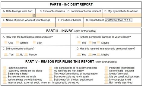 Printable Hurt Feelings Report Pdf Printable Free Templates
