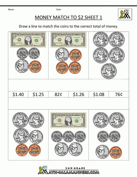 Printable Money Worksheets 99worksheets