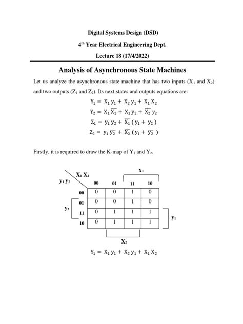 Analysis Of Asynchronous State Machines Pdf Algorithms Computer Programming
