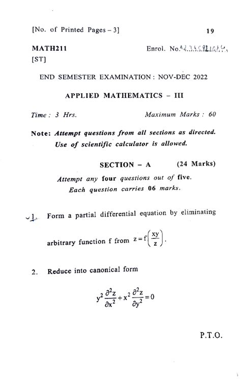 am3 final applied mathematics [no of printed pages 3] math [st