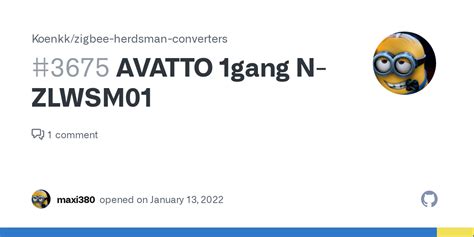 Avatto 1gang N Zlwsm01 · Issue 3675 · Koenkkzigbee Herdsman Converters · Github