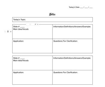 Guided Note Template By Daniel McKone TPT