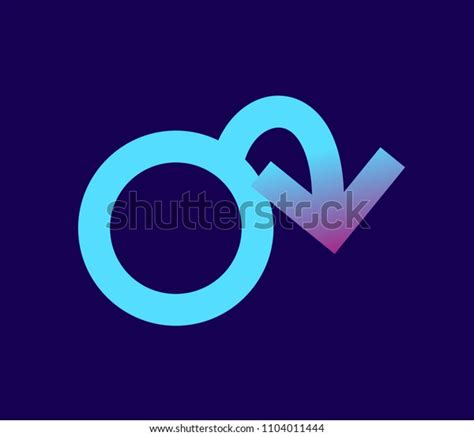 Male Sex Symbol Bended Down Metaphor Stock Illustration Shutterstock