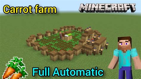 Make Full Automatic Carrot🥕 Farm In Survival Minecraft Youtube