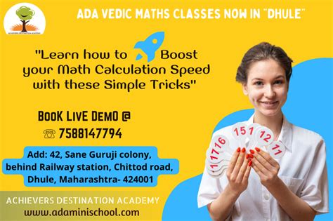 Ada Vedic Maths Classes In Dhule Maharashtra At ₹ 999 Month In Mumbai Id 26894673891