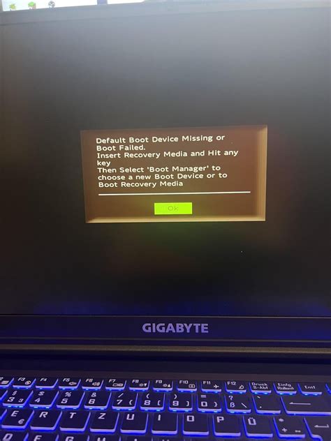default boot device missing or boot failed plese help r gigabyte