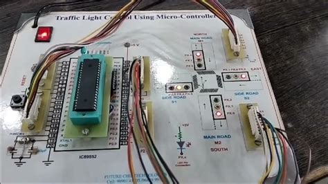 Traffic Light Control Using 8051 Microcontroller I Electronics Practical I 8051 Practical Youtube