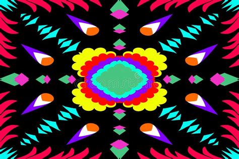 The Decoration Of Geometric Shape Form A Pattern To Be Colorful Stripe Stock Illustration