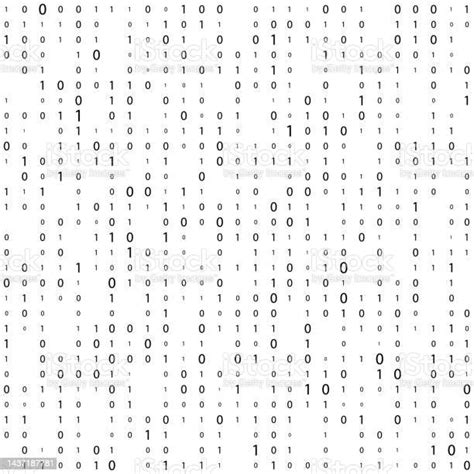 Binary Code Digital Technology Background Digital Data Stream Matrix