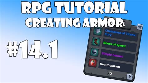 141 Unity Rpg Tutorial Creating Armor Youtube