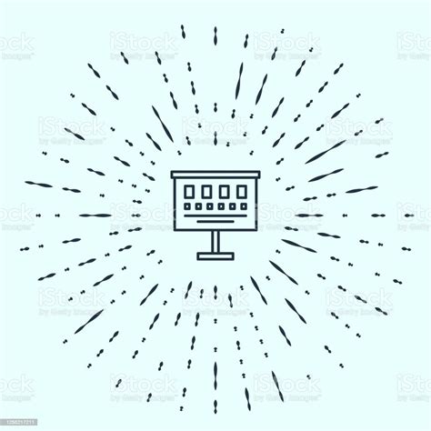 회색 배경에 격리 된 검은 줄 눈 테스트 차트 아이콘 안과 연구에서 시력 검사를 위한 포스터 스니엘렌 차트 추상 원 임의점 벡터 일러스트레이션 가능성에 대한 스톡 벡터 아트