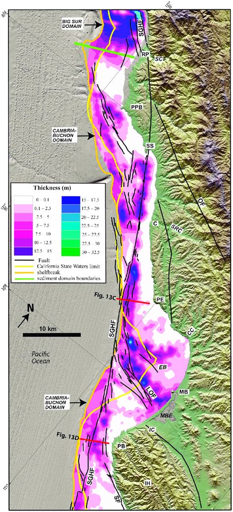 Isopach Map Between Point Piedras Blancas Pbp And Point Buchon Pb
