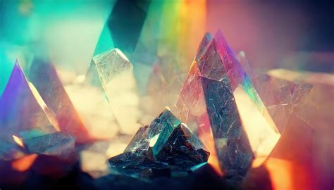 Premium Photo Glass Crystals And Prisms With Color Spectrum Rays Abstract Optic Effects
