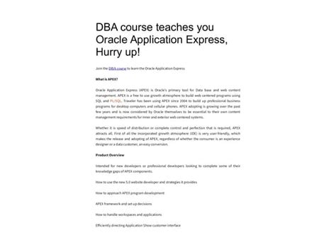 Oracle Application Express000 Ppt