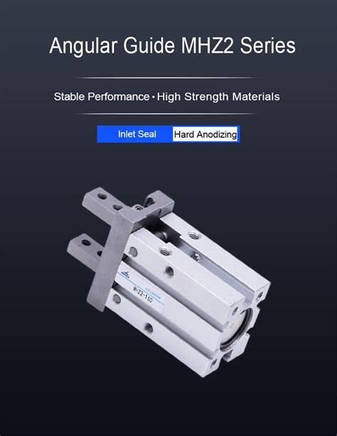 Angular Guide Mhz2 Series Pneumatic Cylinder Double Acting Air Compress Finger Cylinder With