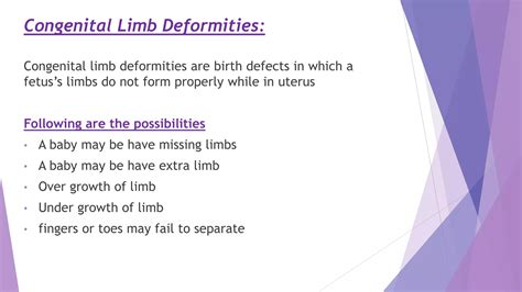 Embryology Limb Defects Pptx