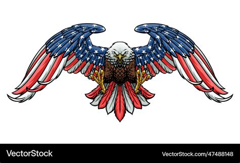 American Eagle Flag Vector