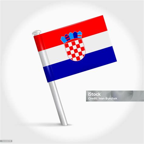 크로아티아 지도 핀 플래그입니다 3d 현실적인 벡터 일러스트 레이 션 3차원 형태에 대한 스톡 벡터 아트 및 기타 이미지 3차원 형태 각도 갇힌 Istock