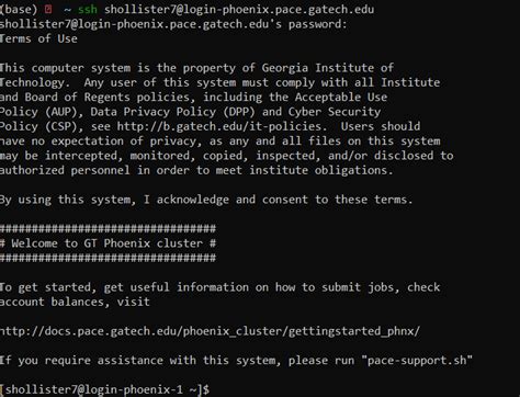 Log On To Cluster Pace Cluster Documentation