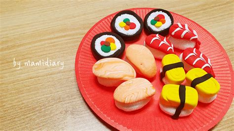 클레이로 김밥초밥 만들기 클레이로 음식만들기 클레이아트