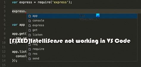 Intellisense Not Working In Vs Code Coding Syntax Work