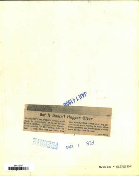1956 Press Photo Reenactment Of The Brinks Incorporated Robbery