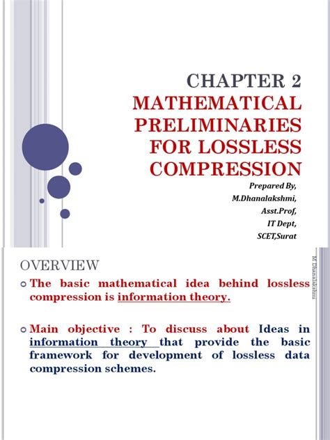 Chapter 2 Mathematical Preliminaries For Lossless Compression Pdf