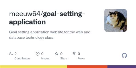 Github Meeuw64goal Setting Application Goal Setting Application Website For The Web And