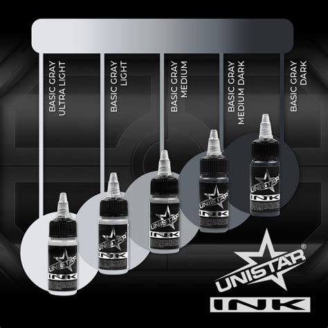 Unistar Ink Basic Gray Medium 30ml Reach Compliant