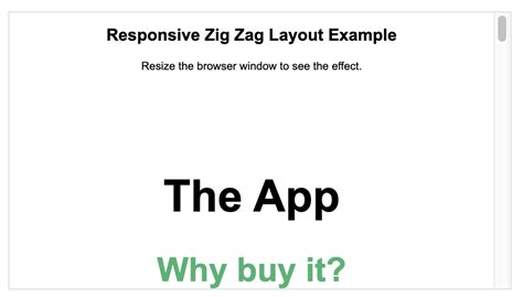 How Do I Create A Responsive Zig Zag Layout