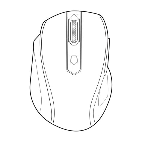 Premium Vector Computer Mouse Outline Drawing Vector Computer Mouse