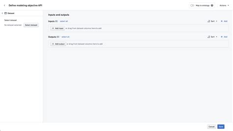 Manage A Modeling Project • Modeling Objective Configuration • Define Modeling Objective Api