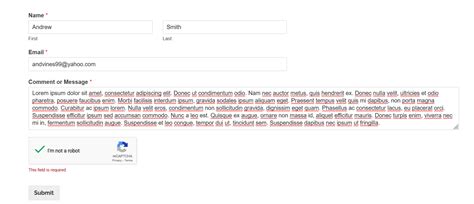 Error Showing Required Field Even Though All Fields Are Entered And