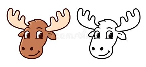 Cute Cartoon Mose Illustratie Vector Illustratie Illustration Of