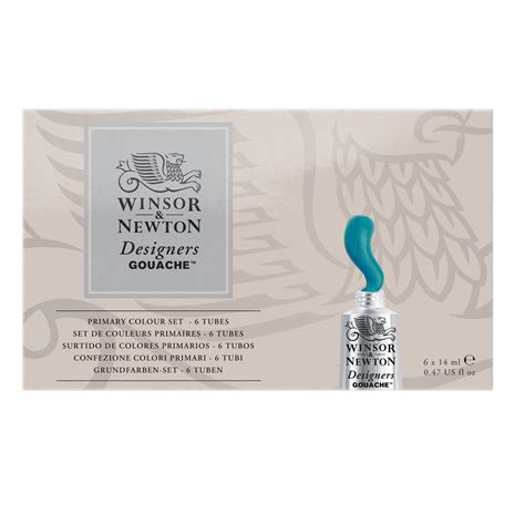 Winsor And Newton Designers Gouache Primary Colour Set 6 X 14ml