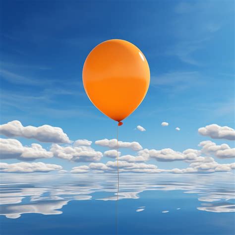 A Balloon Floating In The Sky Premium Ai Generated Image