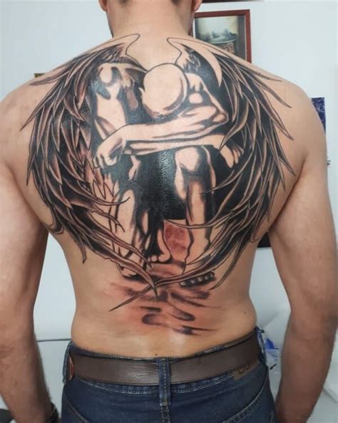 44 Beautiful Guardian Angel Tattoo Designs To Get Inked Artistic Haven