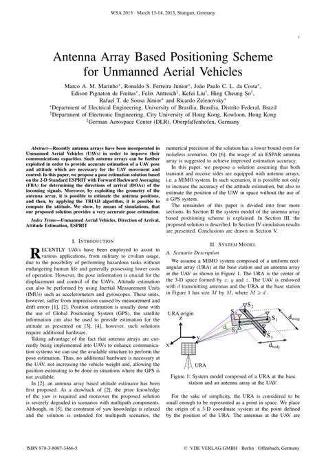 Pdf Antenna Array Based Positioning Scheme For Unmanned Aerial Vehicles