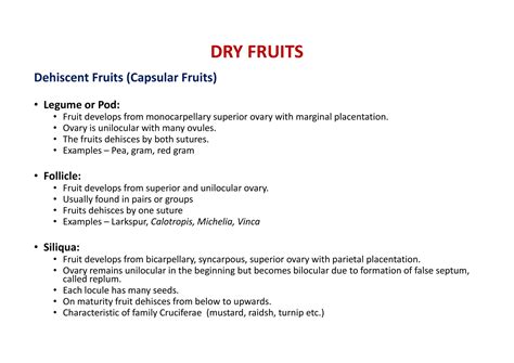 Types Of Fruit And Its Classifications Without Diagrams Ppt