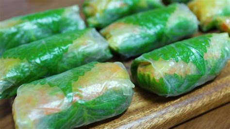깻잎과 야채를 이렇게 먹으면 살이 안쪄요 야채 듬뿍 너무 맛있는 라이스페이퍼 요리 Youtube