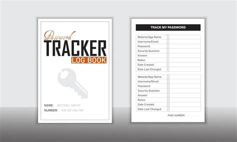 Premium Vector Password Keeper Logbook Set Of Password Tracker Logbook Minimalist Design Template