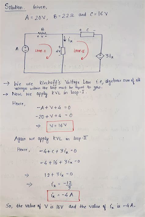 Solved Need Some Help With This One Calculate V And Ix In The Given Course Hero