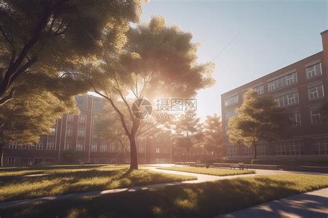 阳光下的校园高清图片下载 正版图片600006794 摄图网