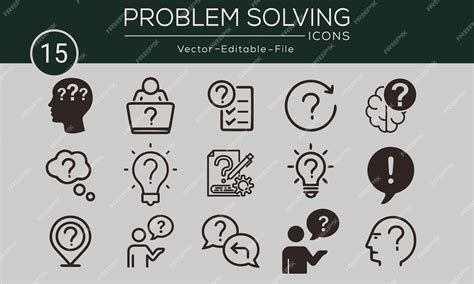 Premium Vector Set Of Problem Solving Concept Icons Design Can Be