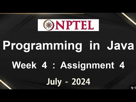NPTEL Programming In Java Week 4 Programming Assignment Answers ...