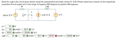 [solved] solve for v0 t in the circuit given below using