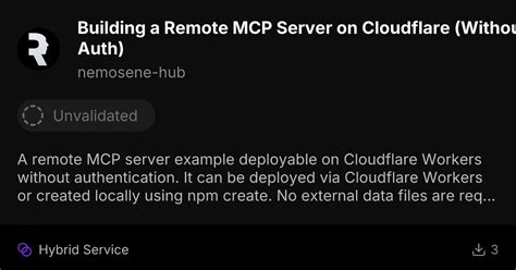 Cloudflare Zerinde Uzak Mcp Sunucus Lobehub