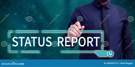 Text Sign Showing Status Report Business Idea Update Summary Of Situations As Of A Period Of
