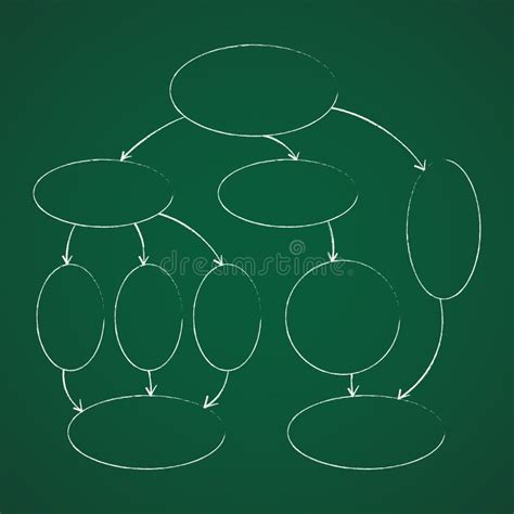 Flowchart With Geometrical Elements Infographics Written In Chalk On Board Step By Step