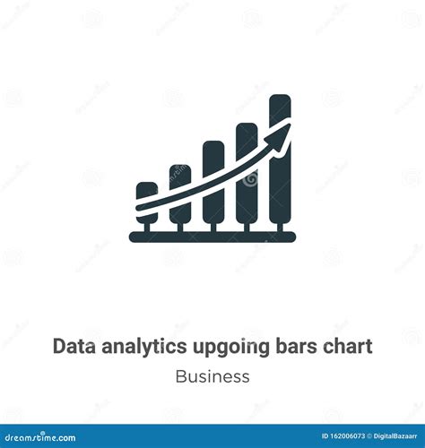 data analytics upgoing bars chart vector icon on white background flat vector data analytics